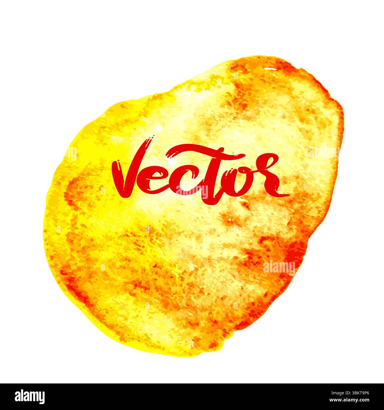 Hand Drawn Watercolor Drops Round Vector Illustration Stock Vector ...