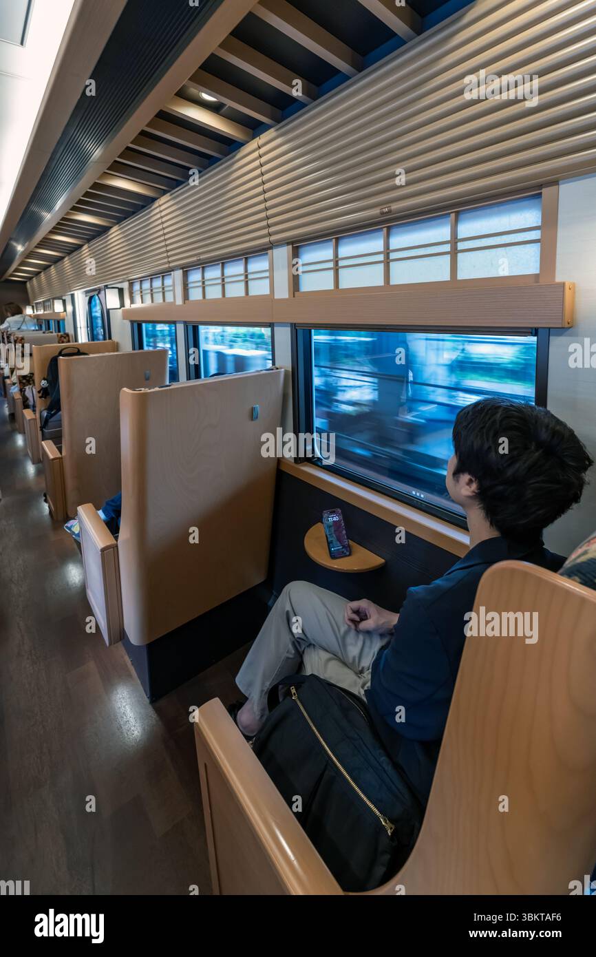 The Kyo Train Garaku train, a special designer sightseeing train run by ...