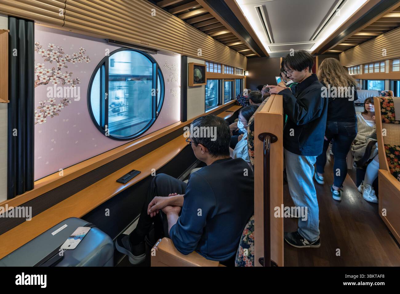The Kyo Train Garaku train, a special designer sightseeing train run by ...
