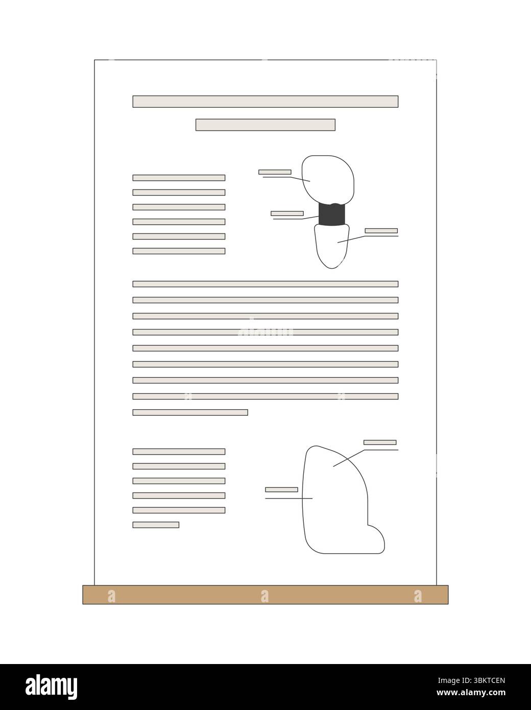Science poster presentation with diagrams and text blocks 2D cartoon ...