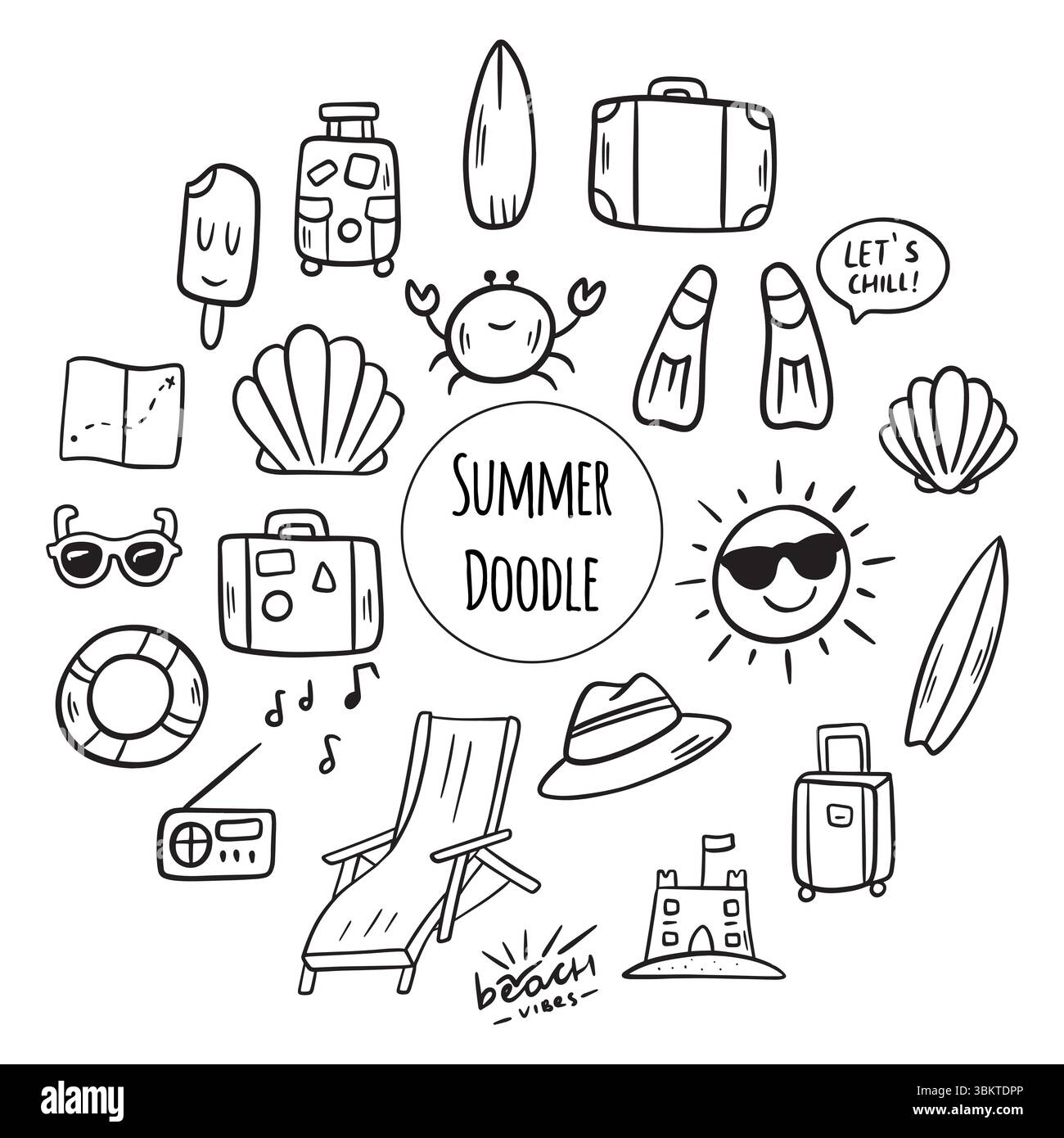 An Exciting and Vibrant Summer Fun Icons Collection for Your Creative ...