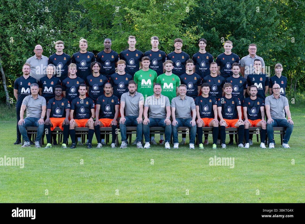 HARDENBERG, NETHERLANDS - JUNE 19: Back row: Benno Breukelman, Finn ...