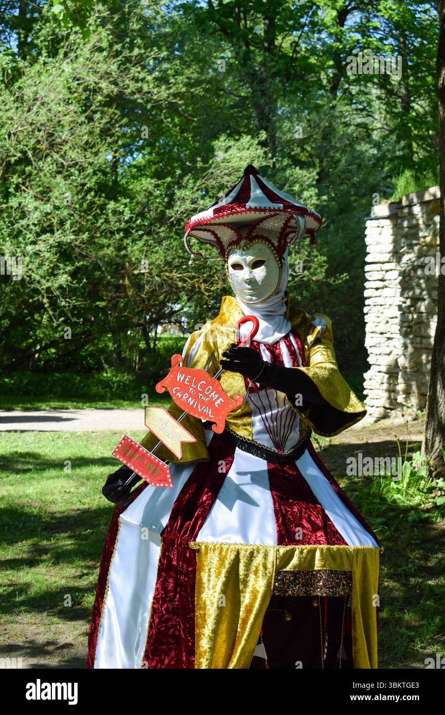 Carnival Participant Welcoming with "Welcome to the Carnival Stock ...