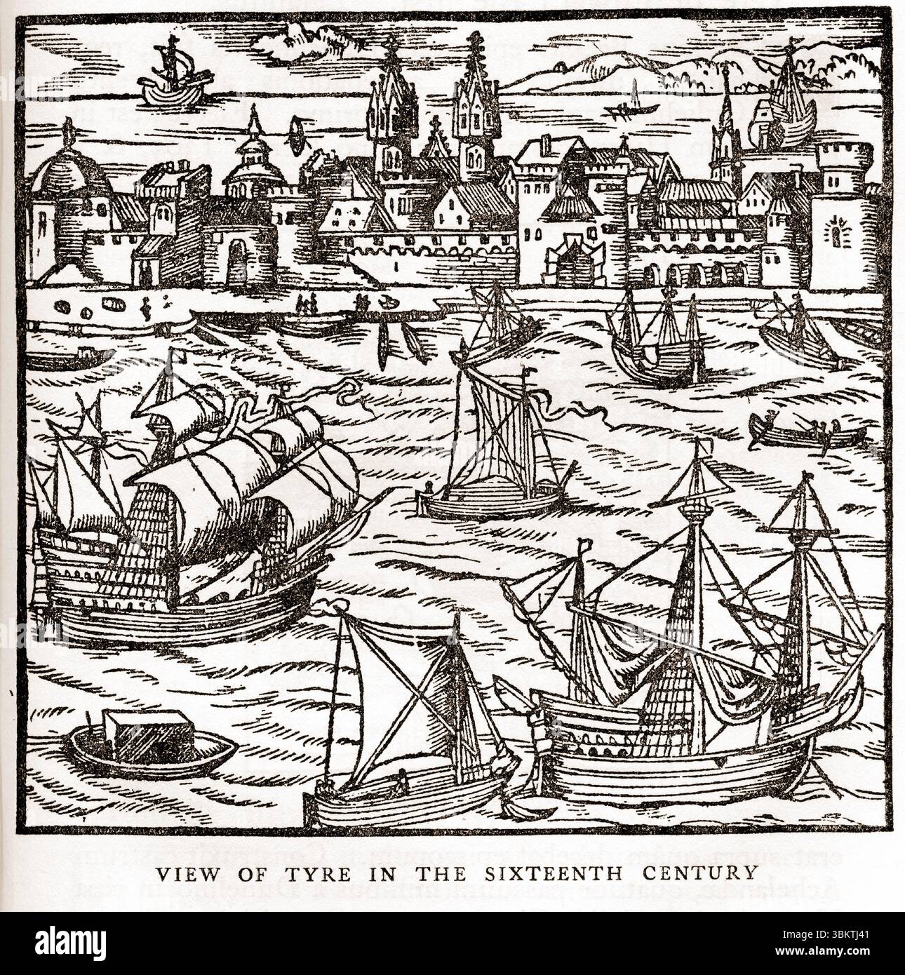 Tyre in the 16th century, from Richard Hakluyt's books on The Principal ...
