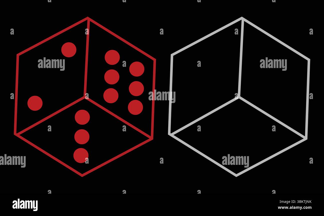 Red white dices risk Stock Vector Images - Alamy