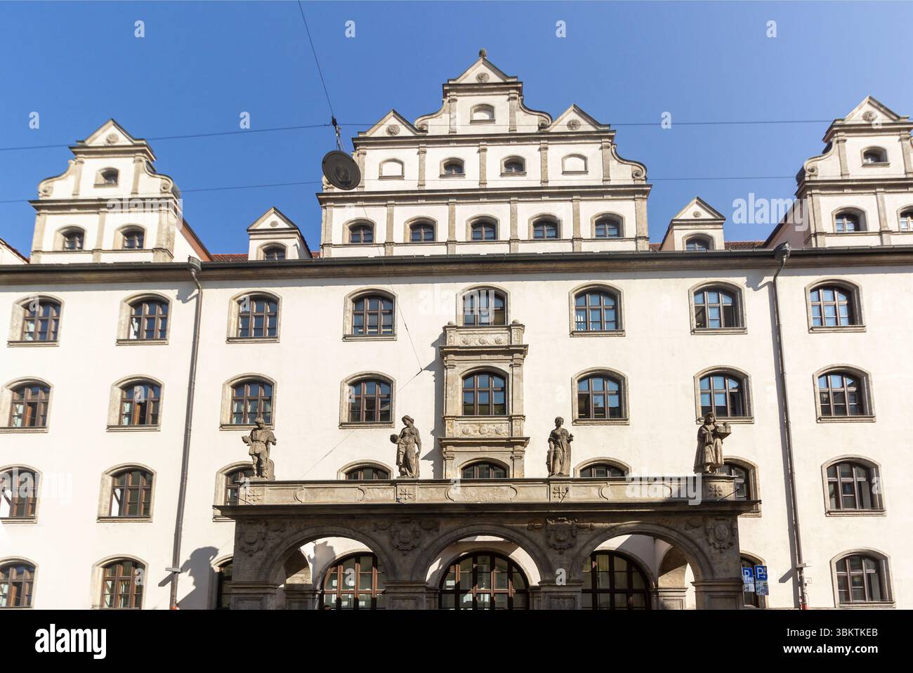 Munich, Germany .The bank building on the Stadtsparkasse, a historic ...