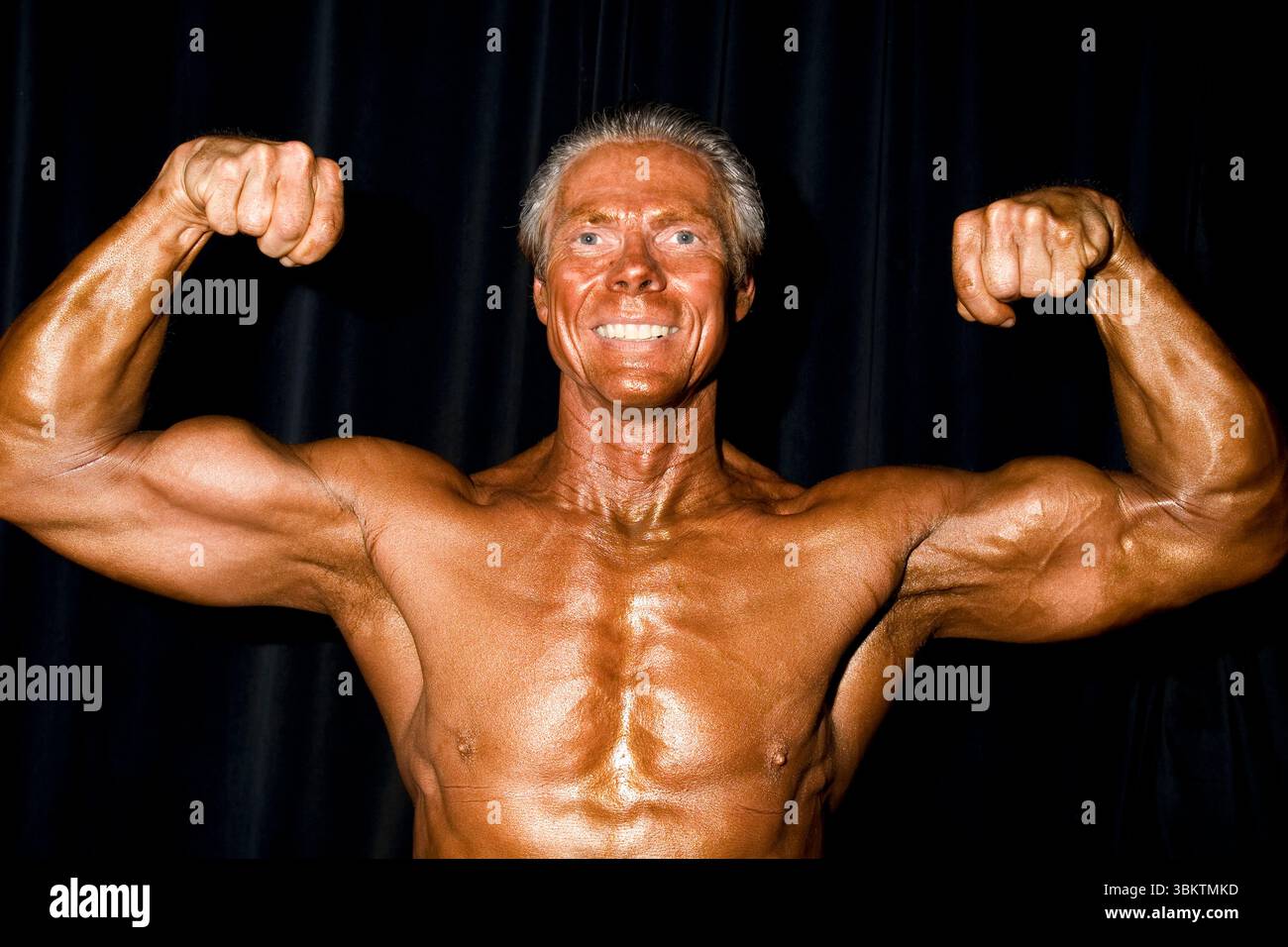 Senior pro bodybuilder and fitness competitor Stock Photo - Alamy