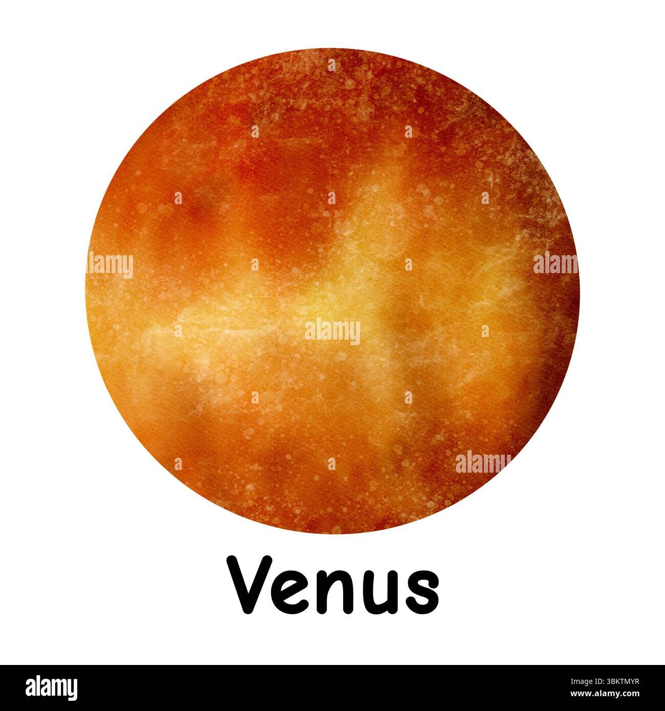Beautiful yellow and orange Venus planet of the space solar system ...