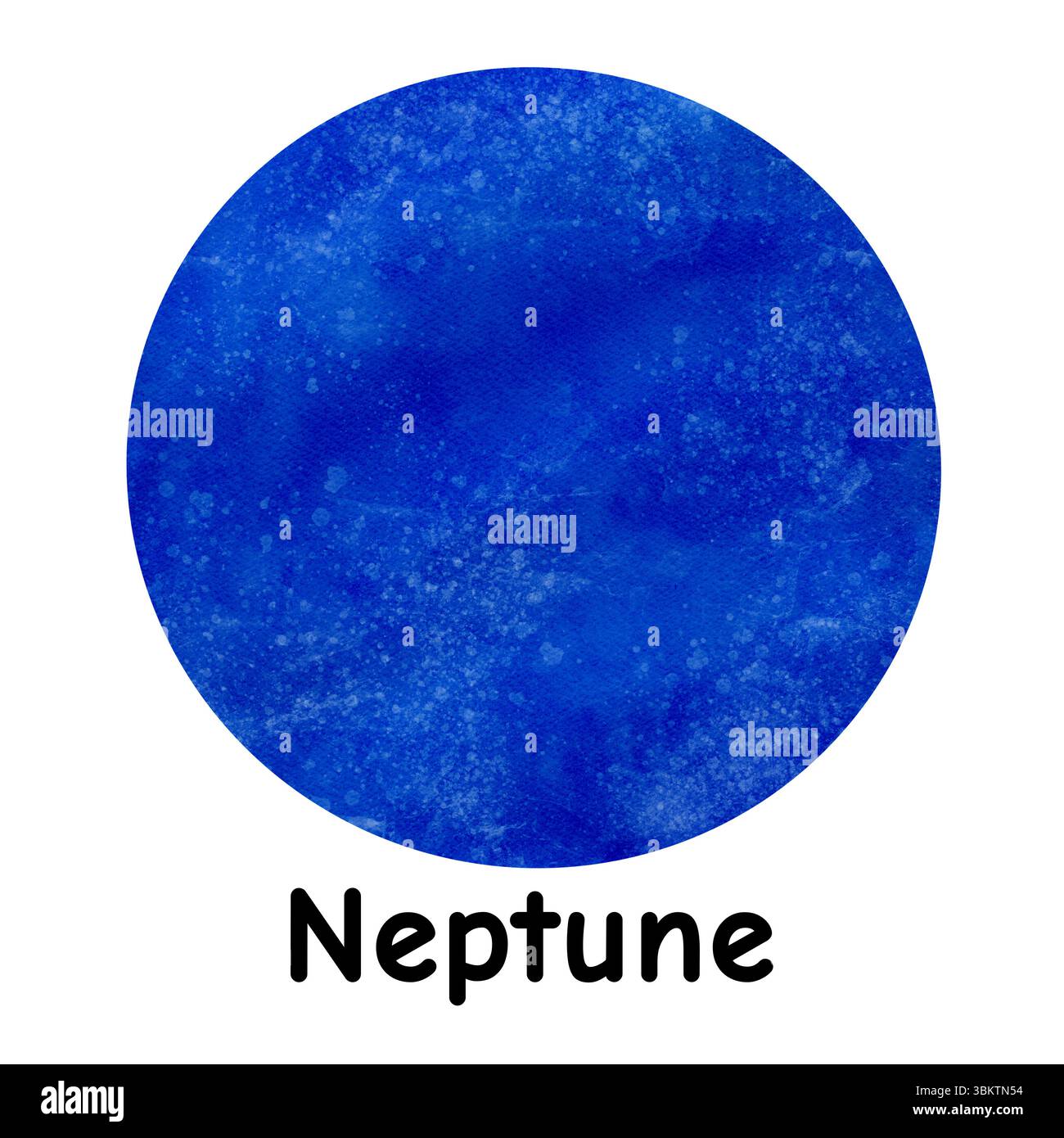 Beautiful Neptune planet of the space solar system isolated on white ...