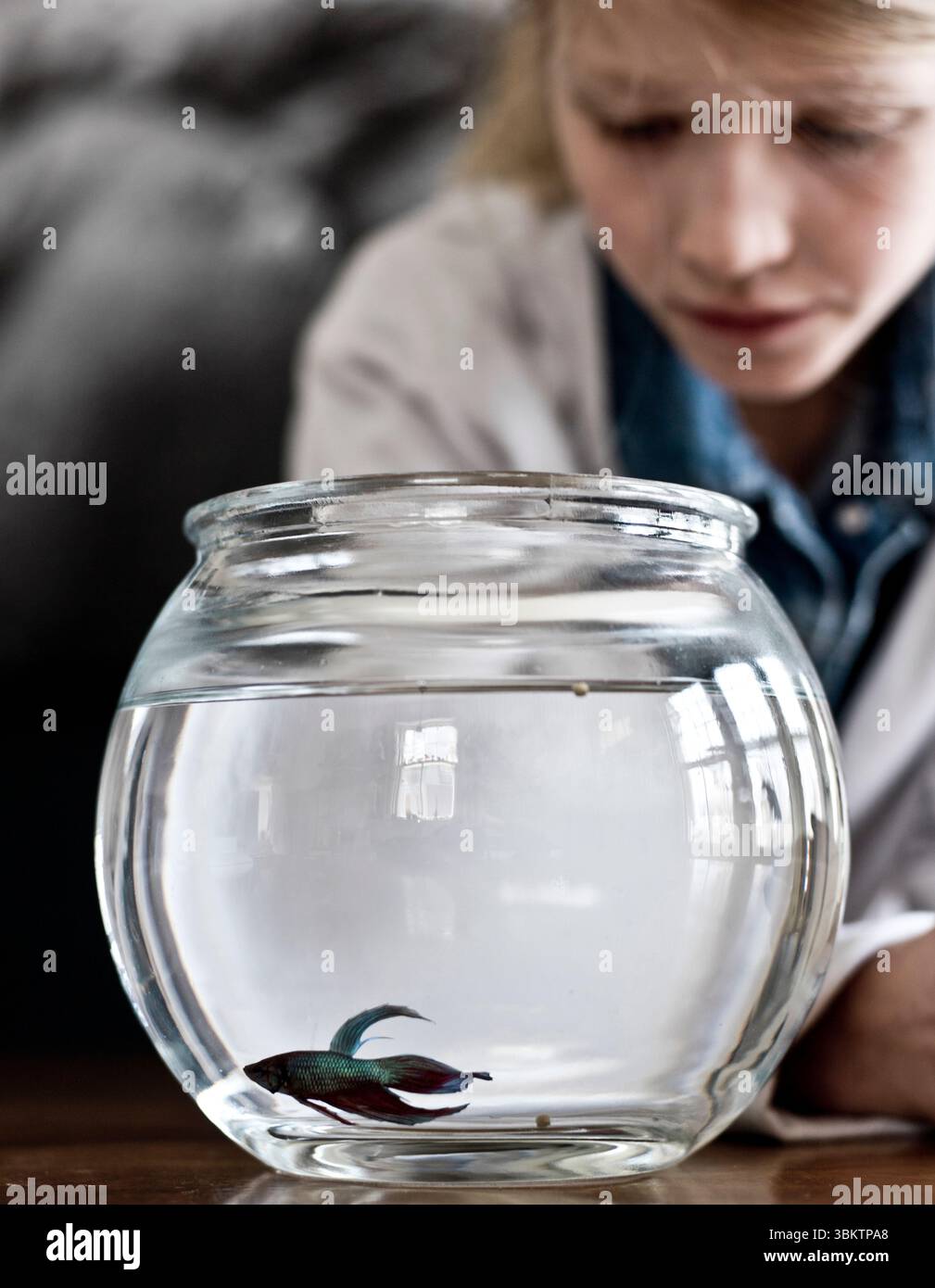 Girl with fish bowl hi-res stock photography and images - Alamy