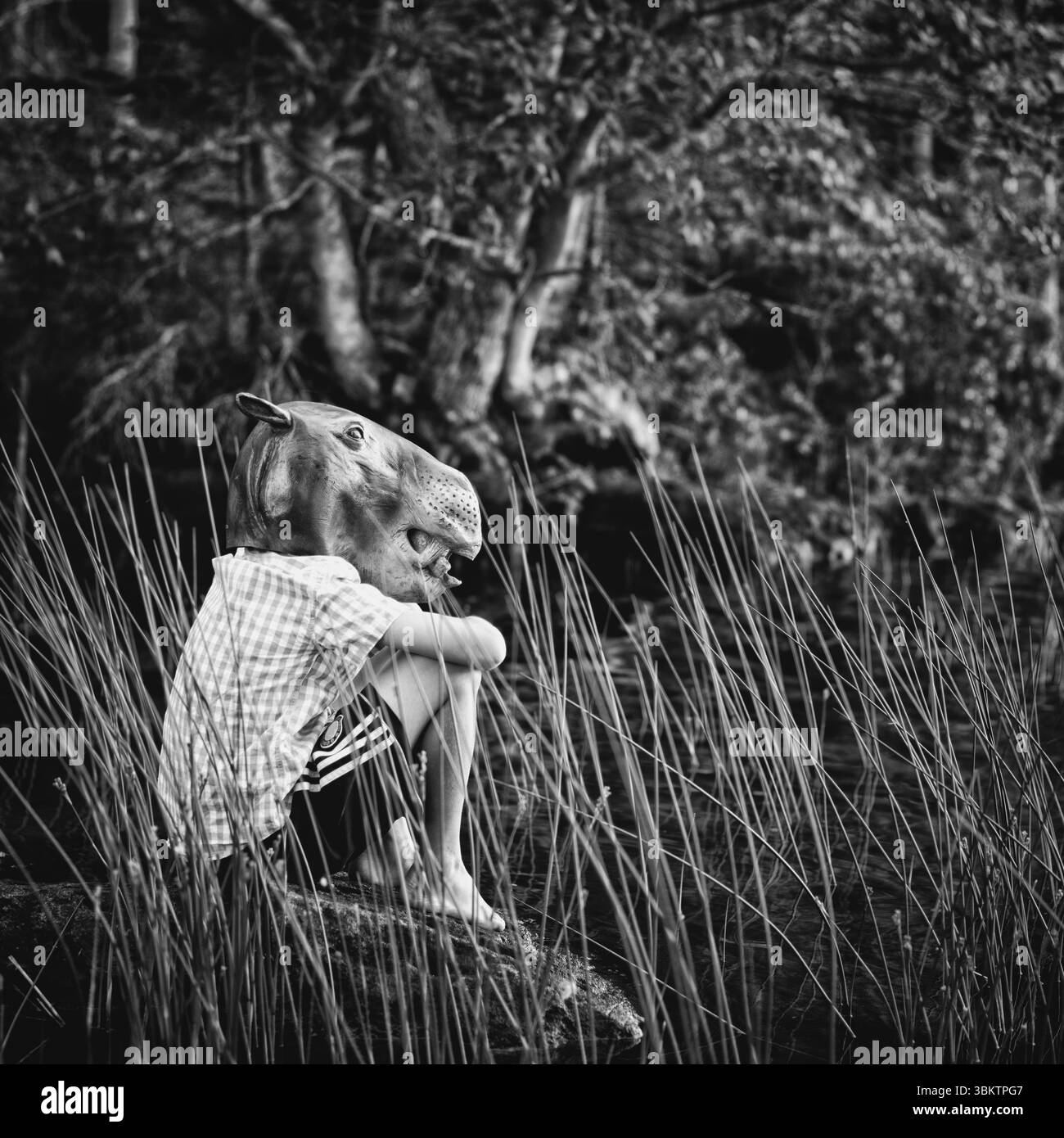 Black full mask Black and White Stock Photos & Images - Alamy