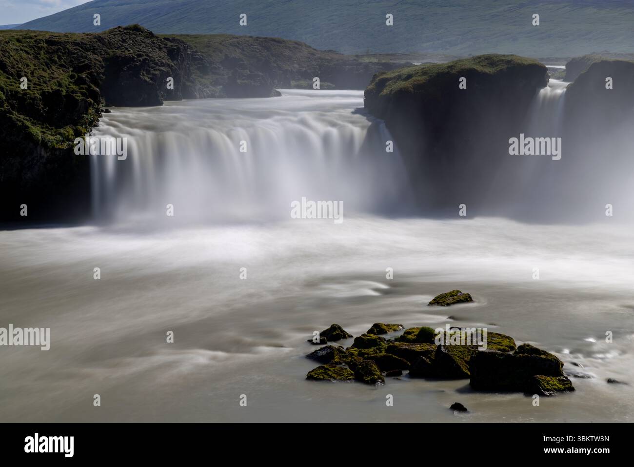 Godafoss Waterfall is one of Iceland’s most iconic natural wonders in ...
