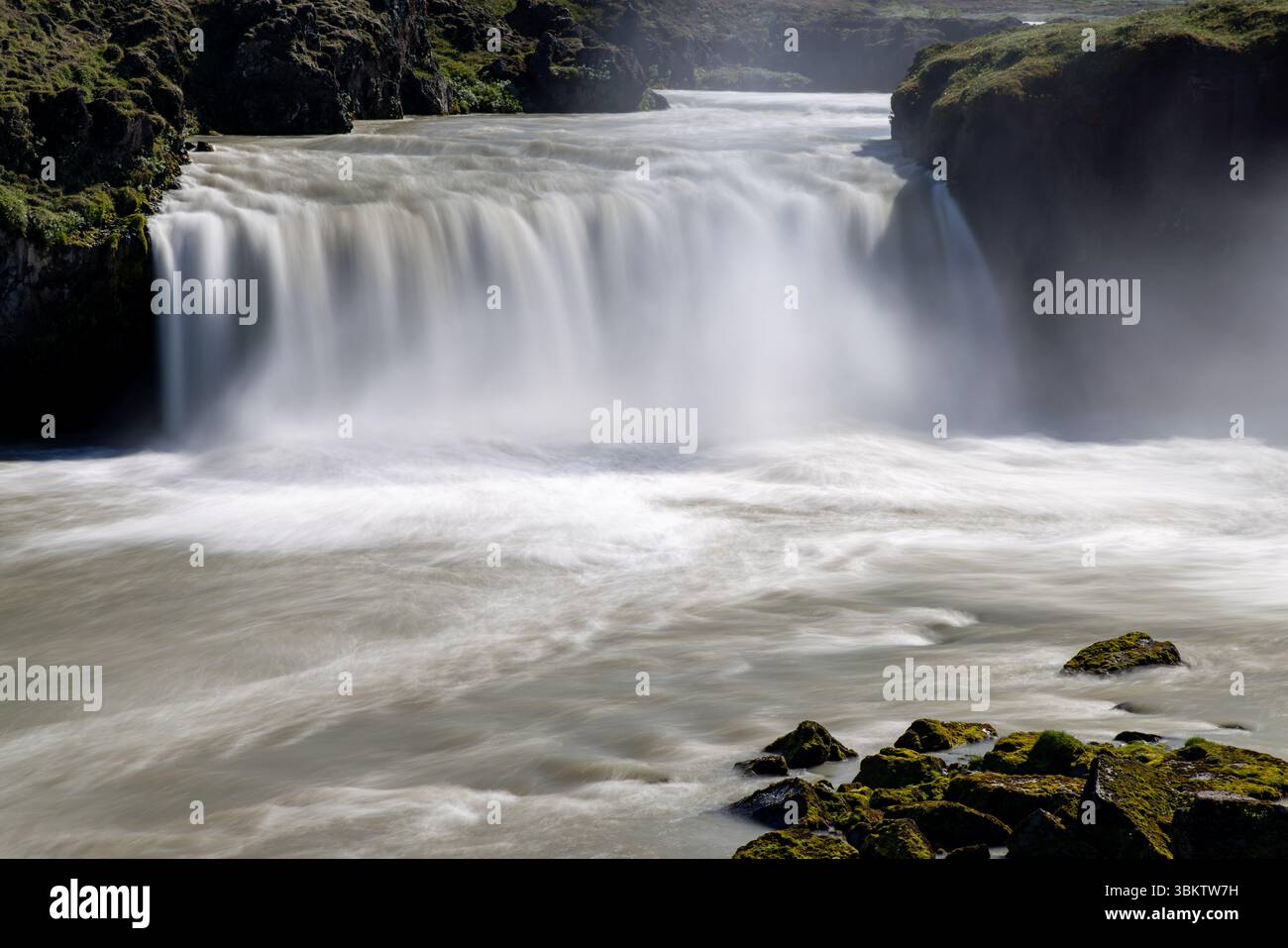 Godafoss Waterfall is one of Iceland’s most iconic natural wonders in ...