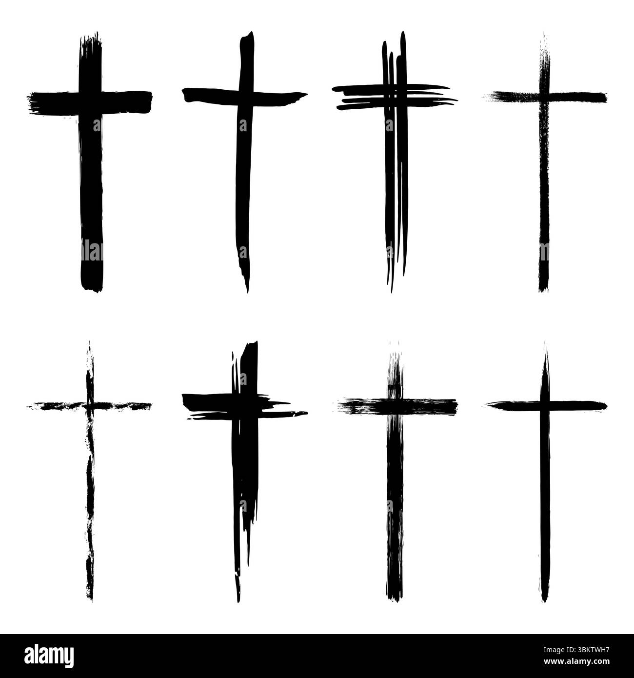 Collection of black grunge crosses design Stock Vector Image & Art - Alamy