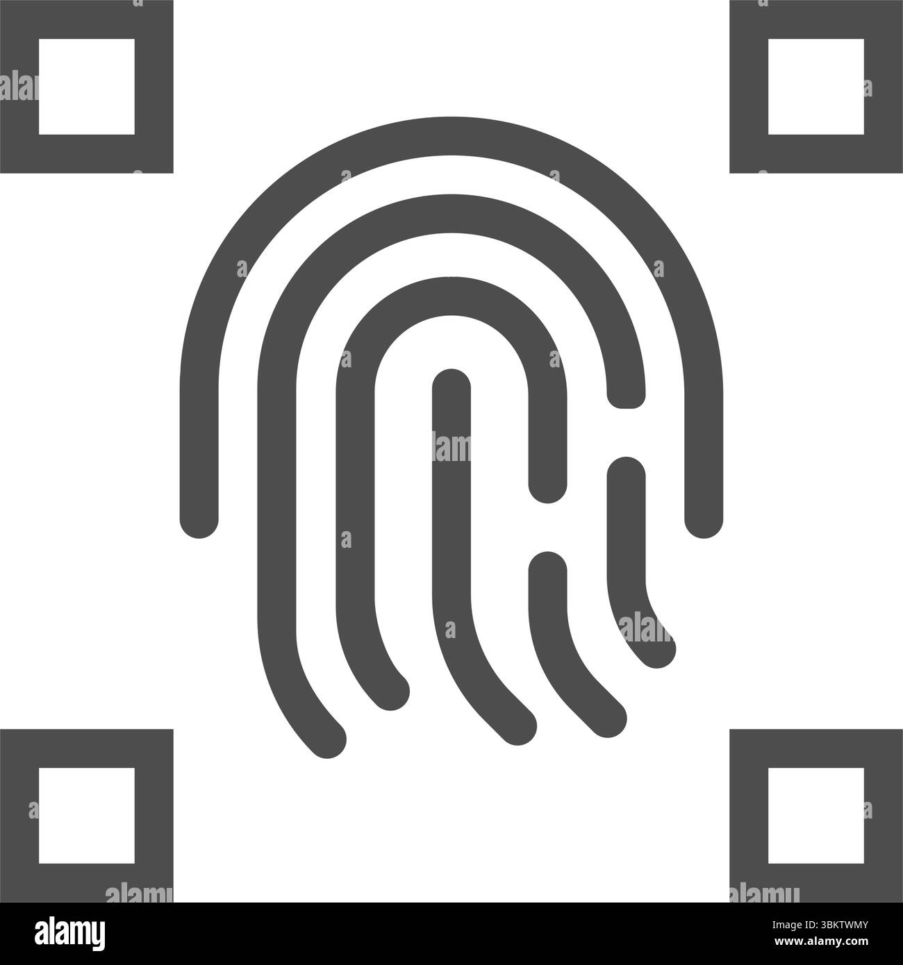 Minimalist fingerprint icon for biometric security design Stock Vector Image & Art - Alamy