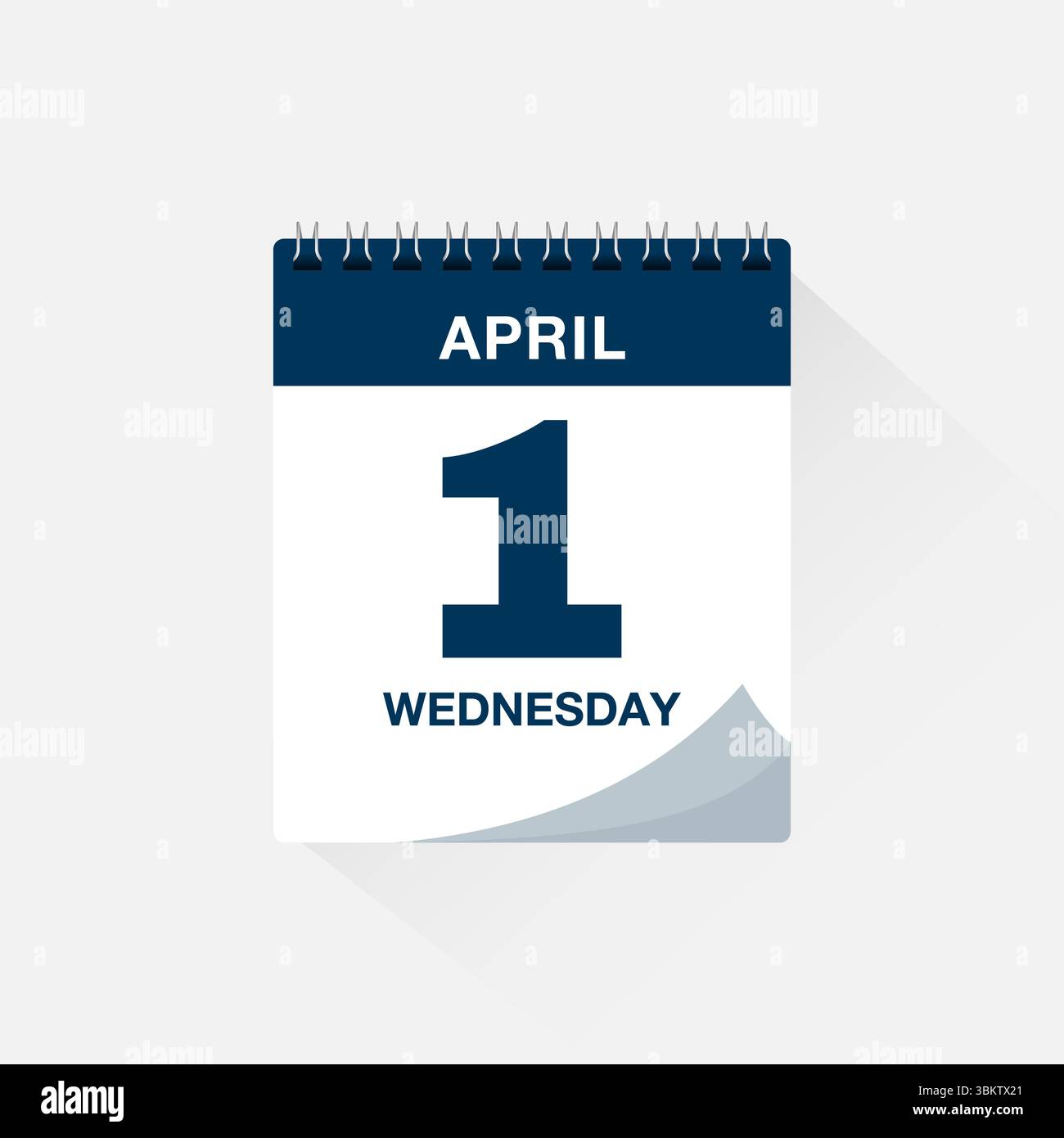 Calendar with date April 1. Day calendar icon vector, event calendar ...