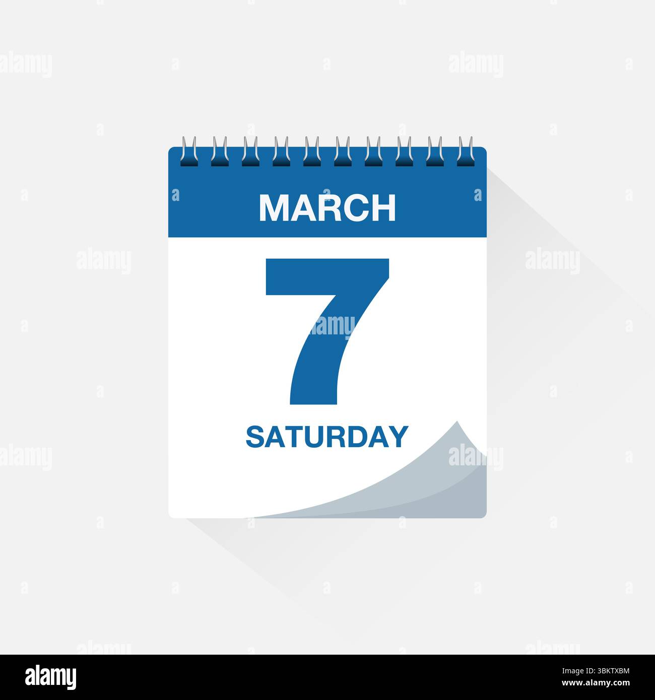 Day calendar with date March 7. Calendar icon vector. Event calendar ...
