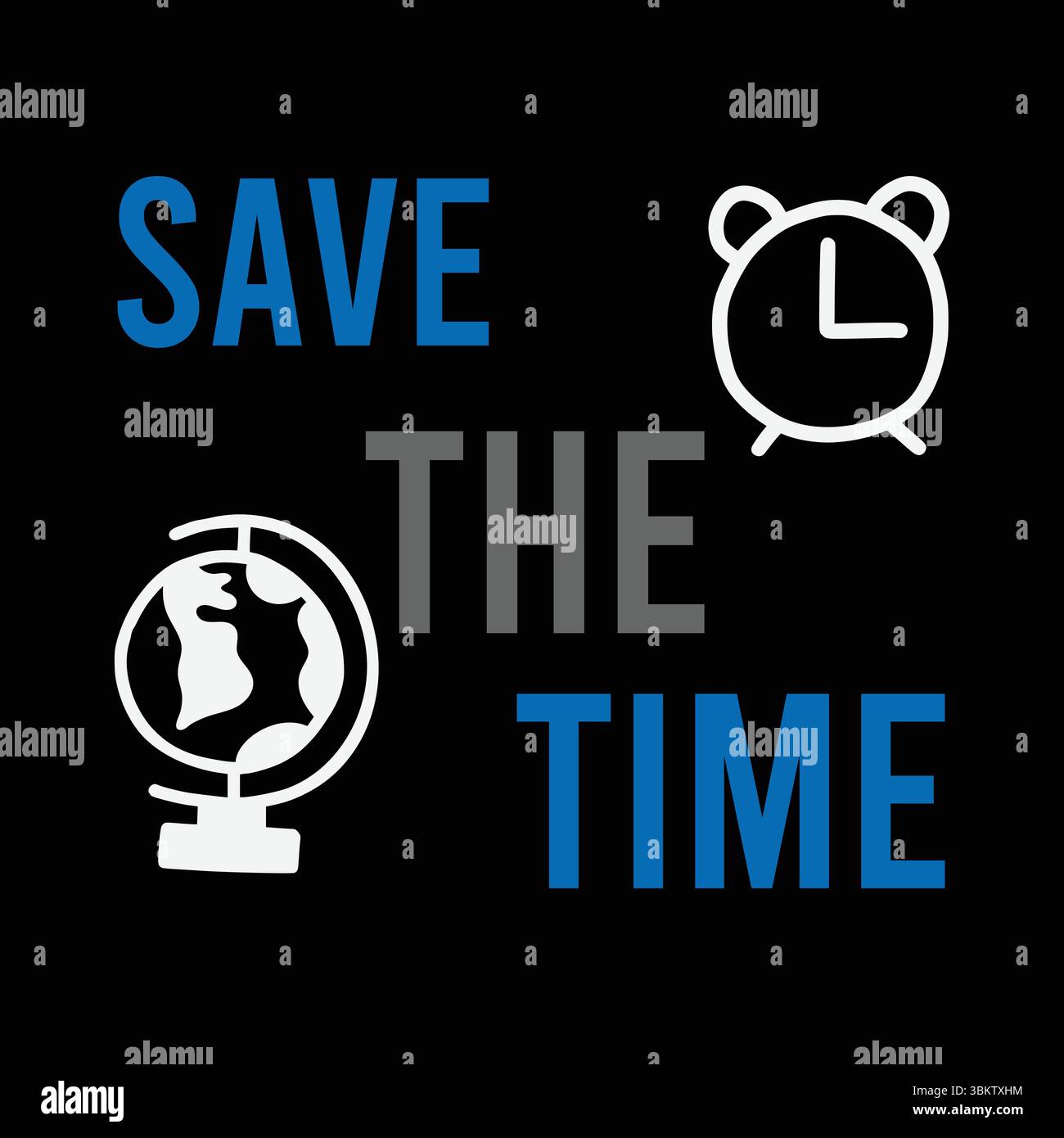 Save the Time text Stock Vector Image & Art - Alamy