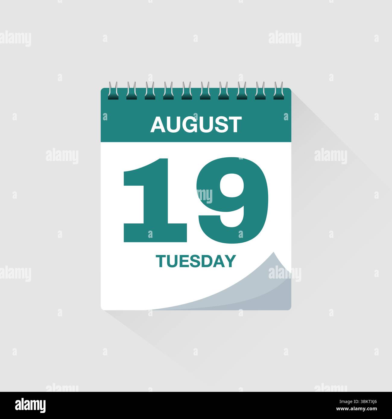19 august calendar icon Stock Vector Images - Alamy