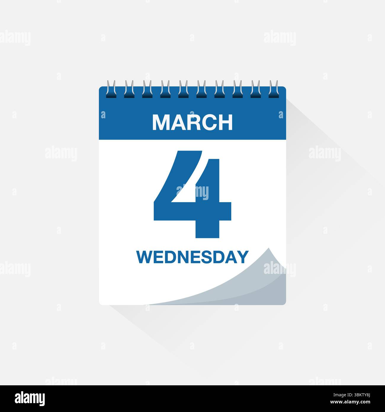 Day calendar with date March 4. Calendar icon vector. Event calendar ...