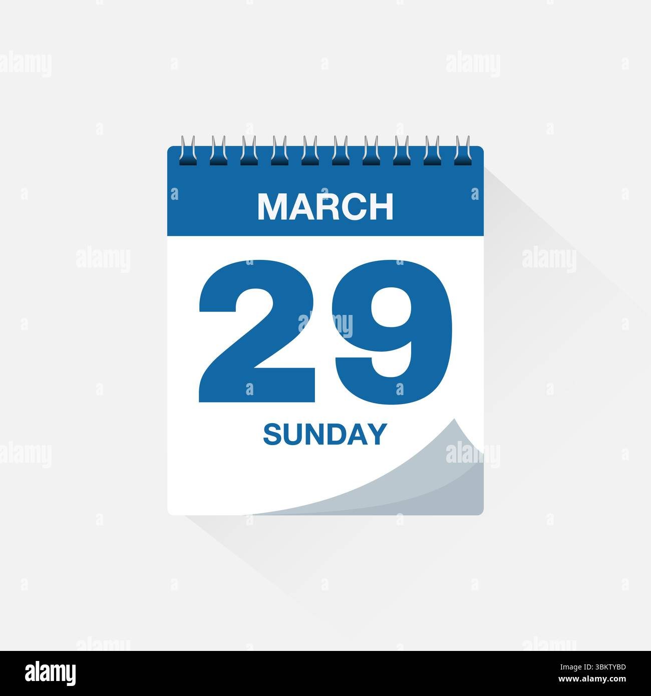 Day calendar with date March 29. Calendar icon vector. Event calendar ...