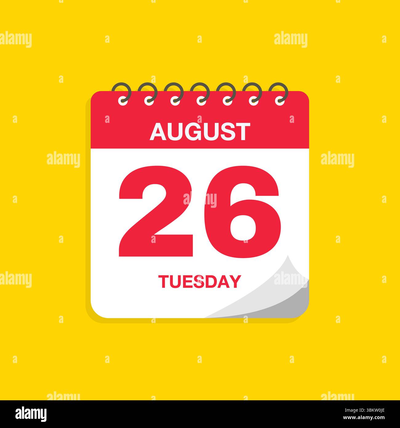 26 august calendar icon Stock Vector Images - Alamy