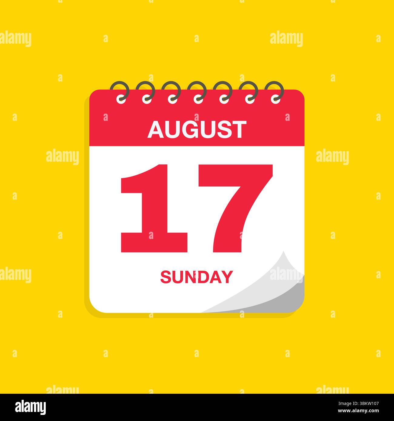 17 august calendar icon Stock Vector Images - Alamy