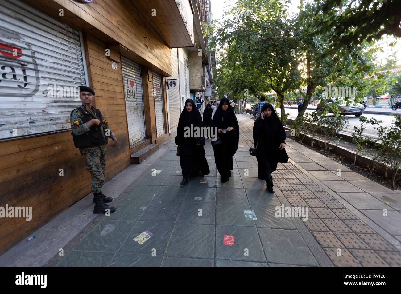 Tehran, Iran. 22nd June, 2025. people walk down the street, one day ...