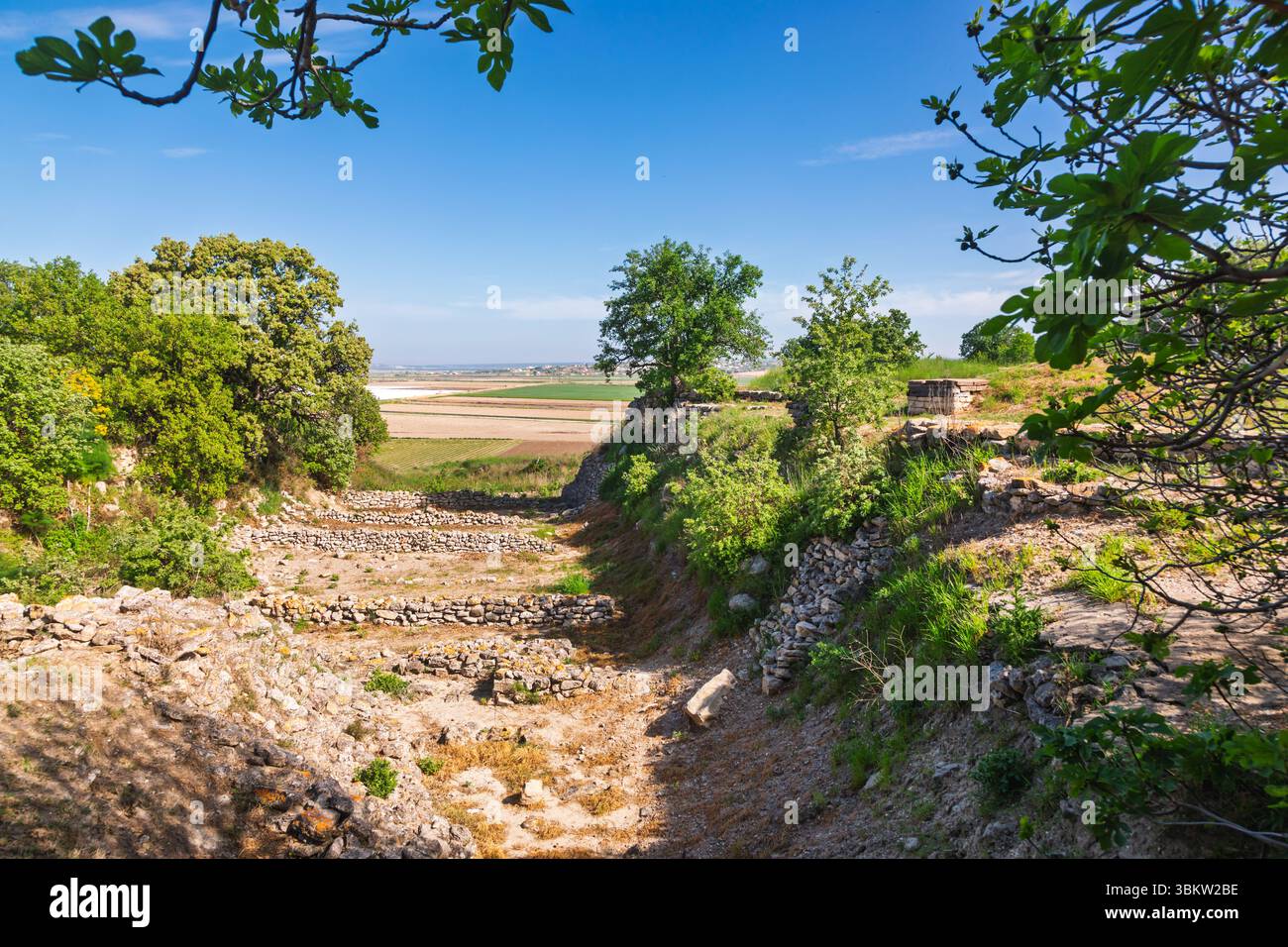 The iconic Schliemann’s Trench, a deep excavation cut through the ...