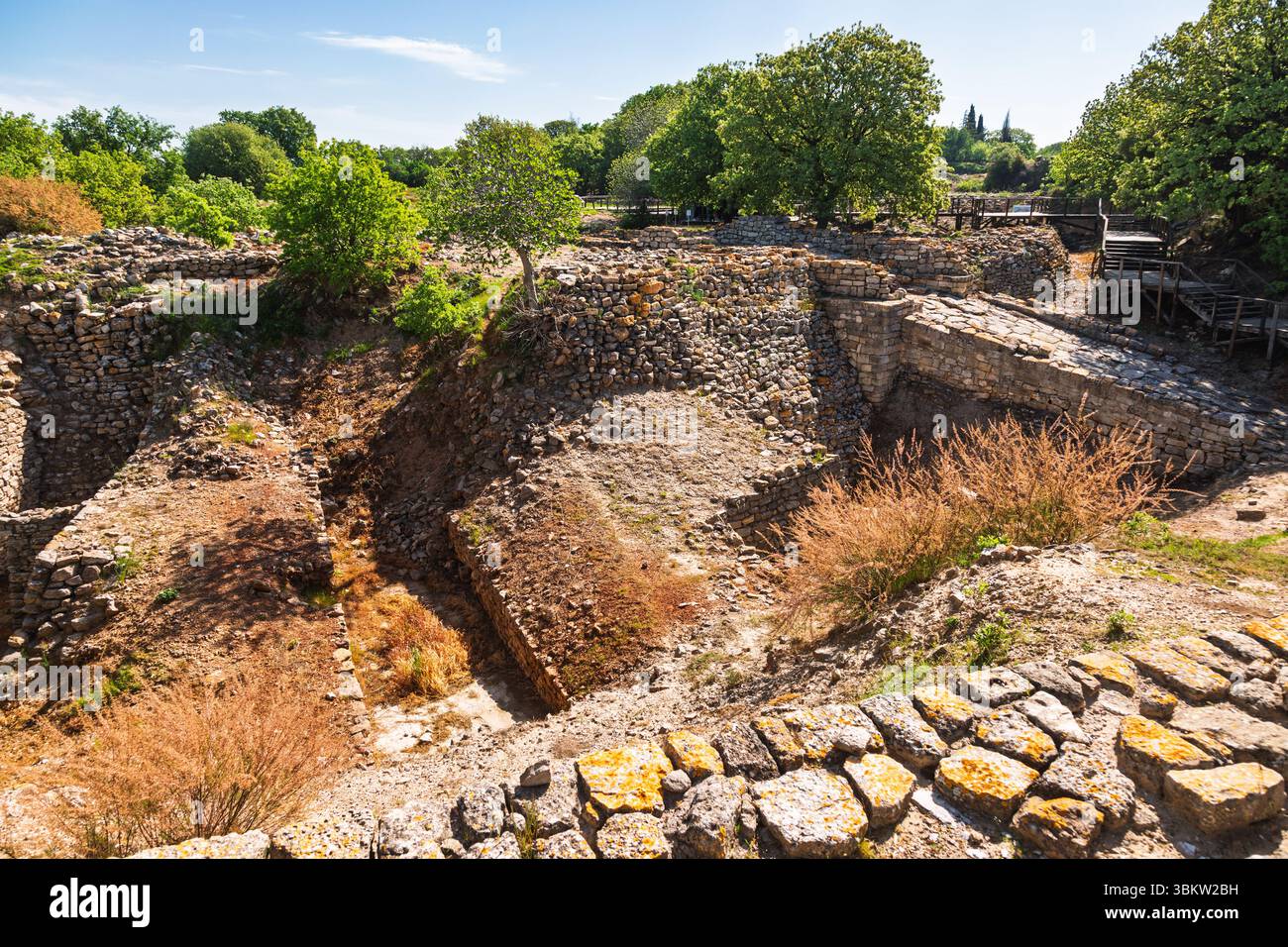 Ceremonial stone ramp from Troy II leading to the palace complex is ...