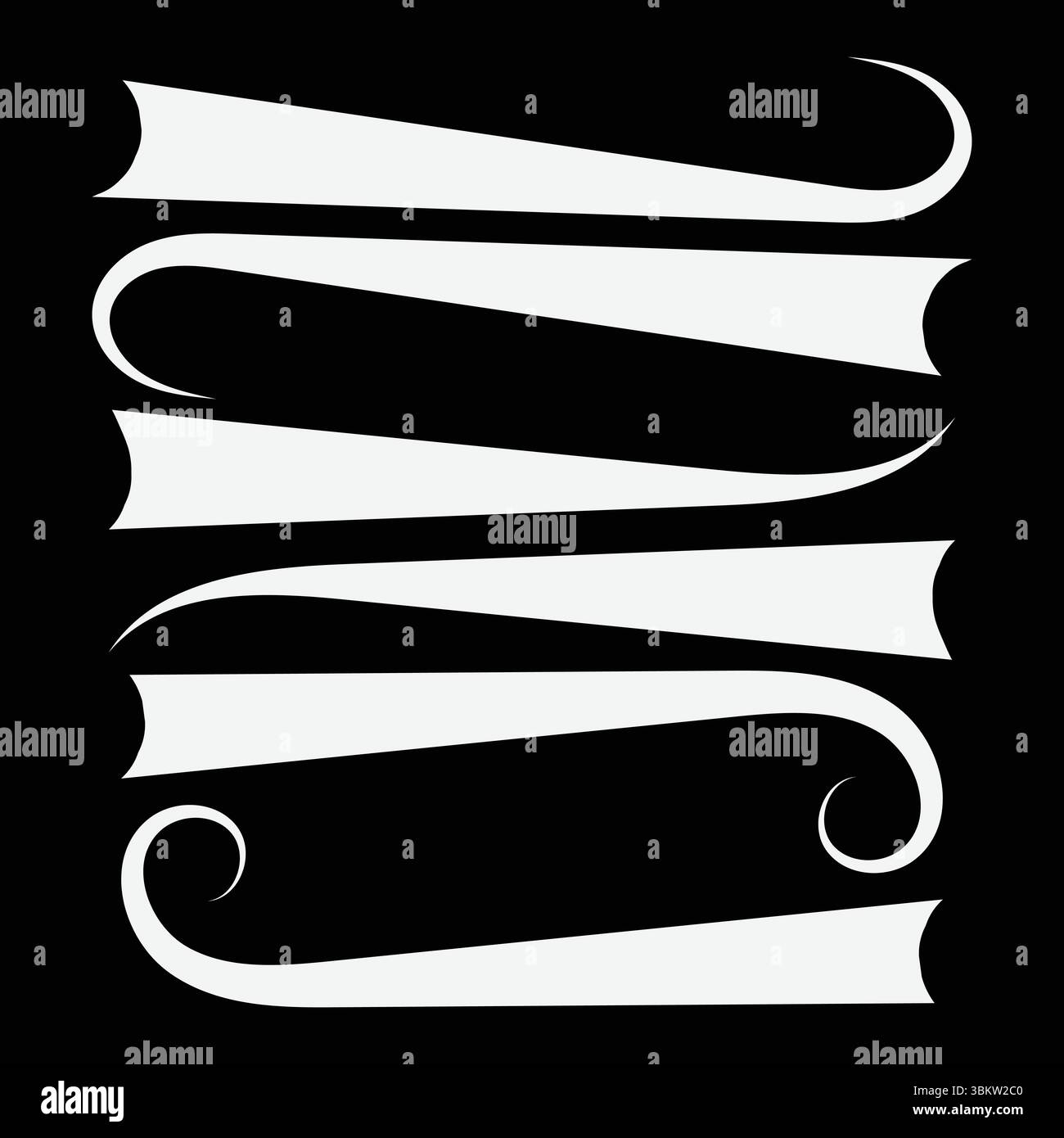 Line swash, curly under, calligraphy squiggle swoosh, underline stroke ...