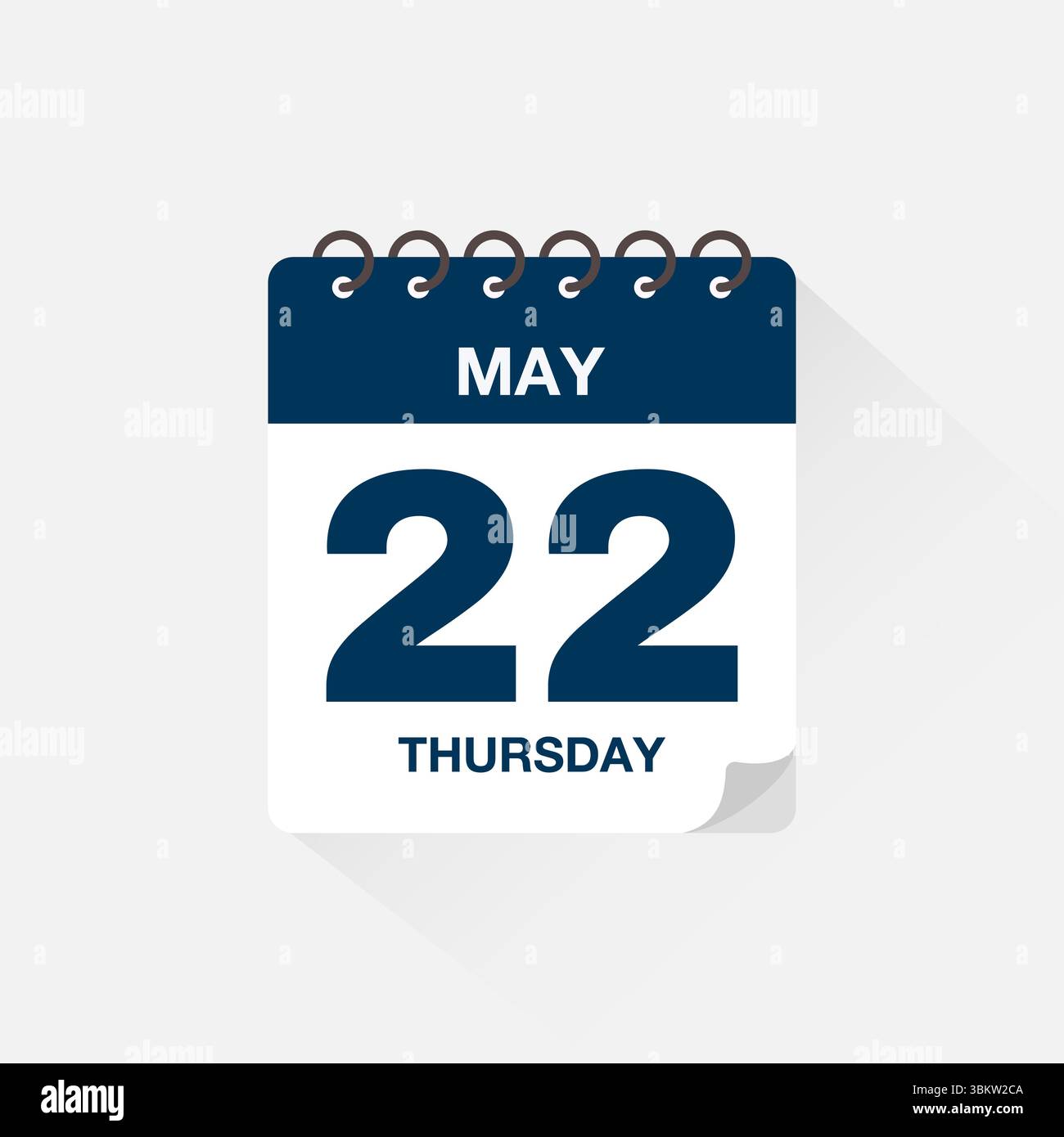 Calendar with date May 22, day calendar icon vector illustration. Event ...