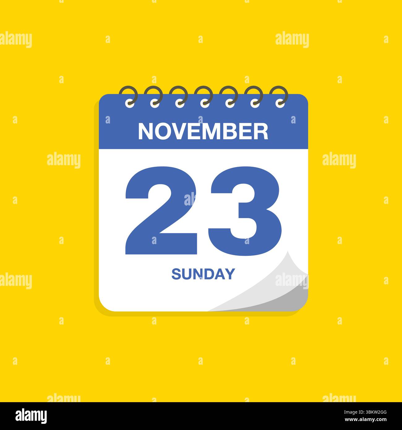 Day calendar with date November 23. Calendar icon vector. Event ...