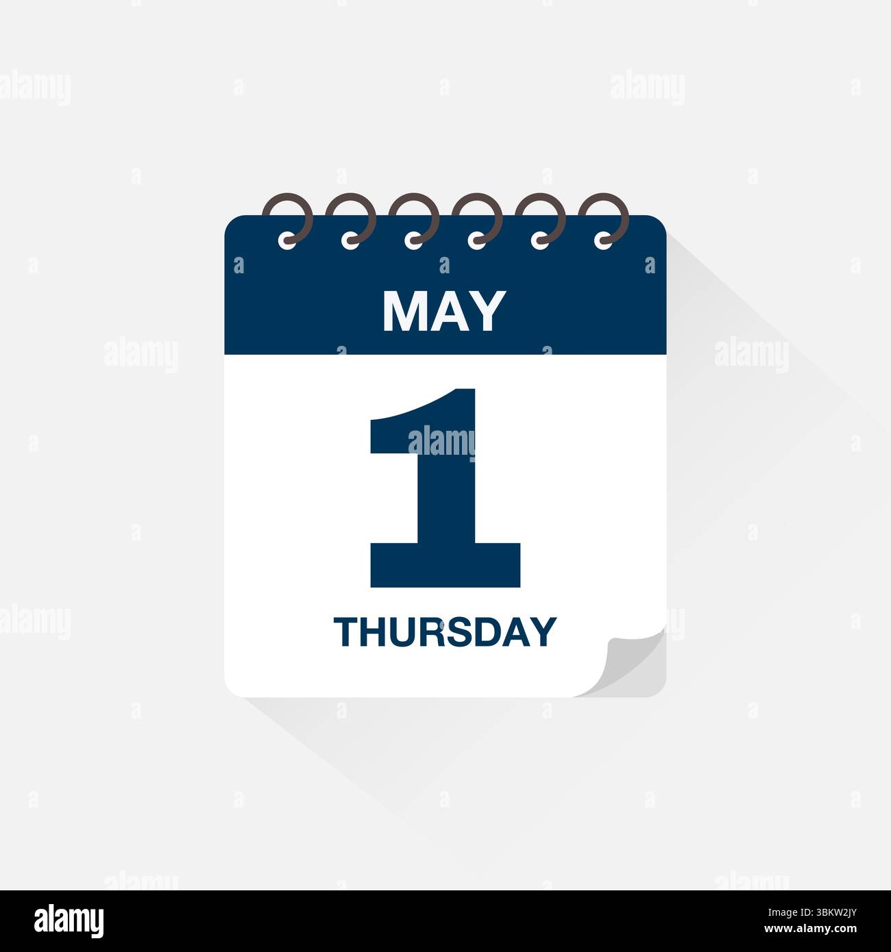 Calendar with date May 1, day calendar icon vector illustration. Event ...