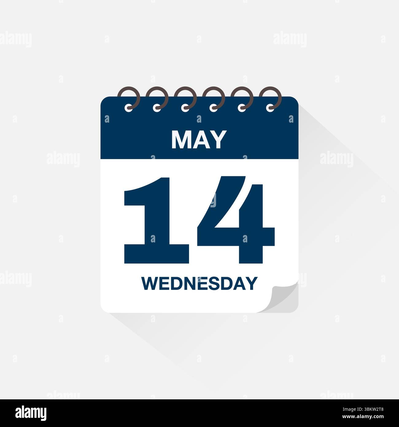 Calendar with date May 14, day calendar icon vector illustration. Event ...