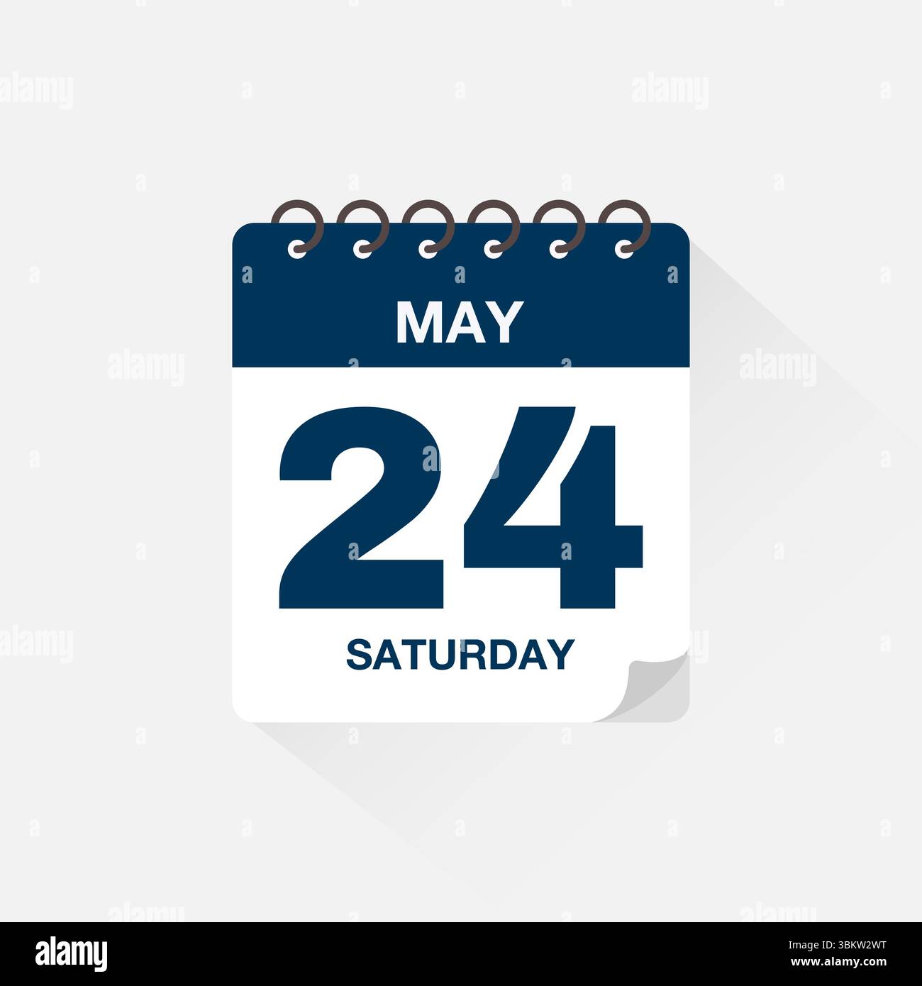 Calendar with date May 24, day calendar icon vector illustration. Event ...