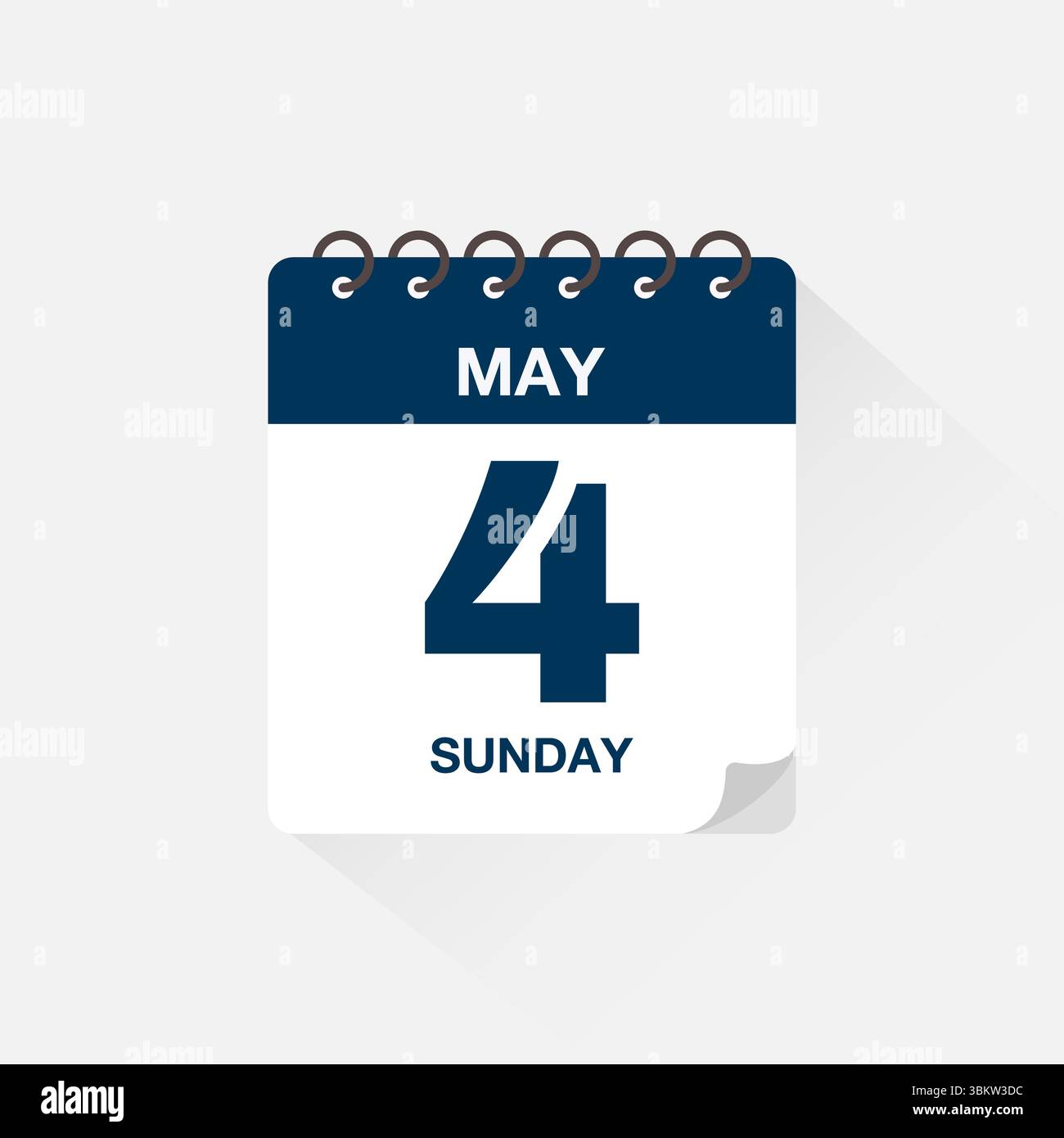 Calendar with date May 4, day calendar icon vector illustration. Event ...
