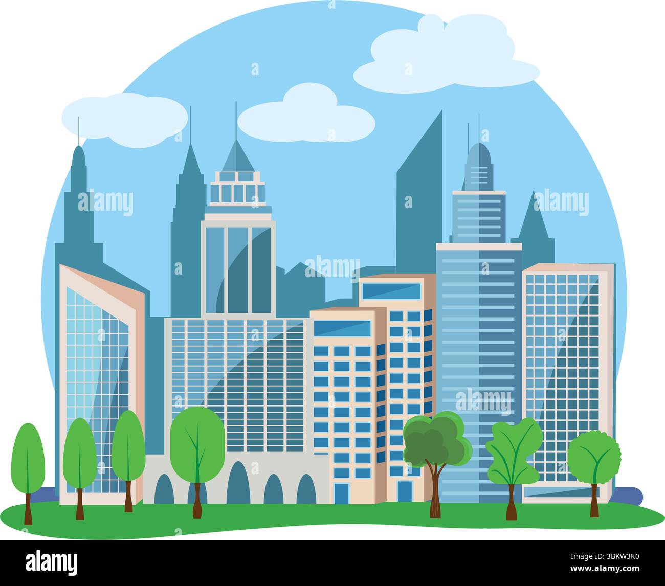 Color business office buildings Stock Vector Images - Alamy