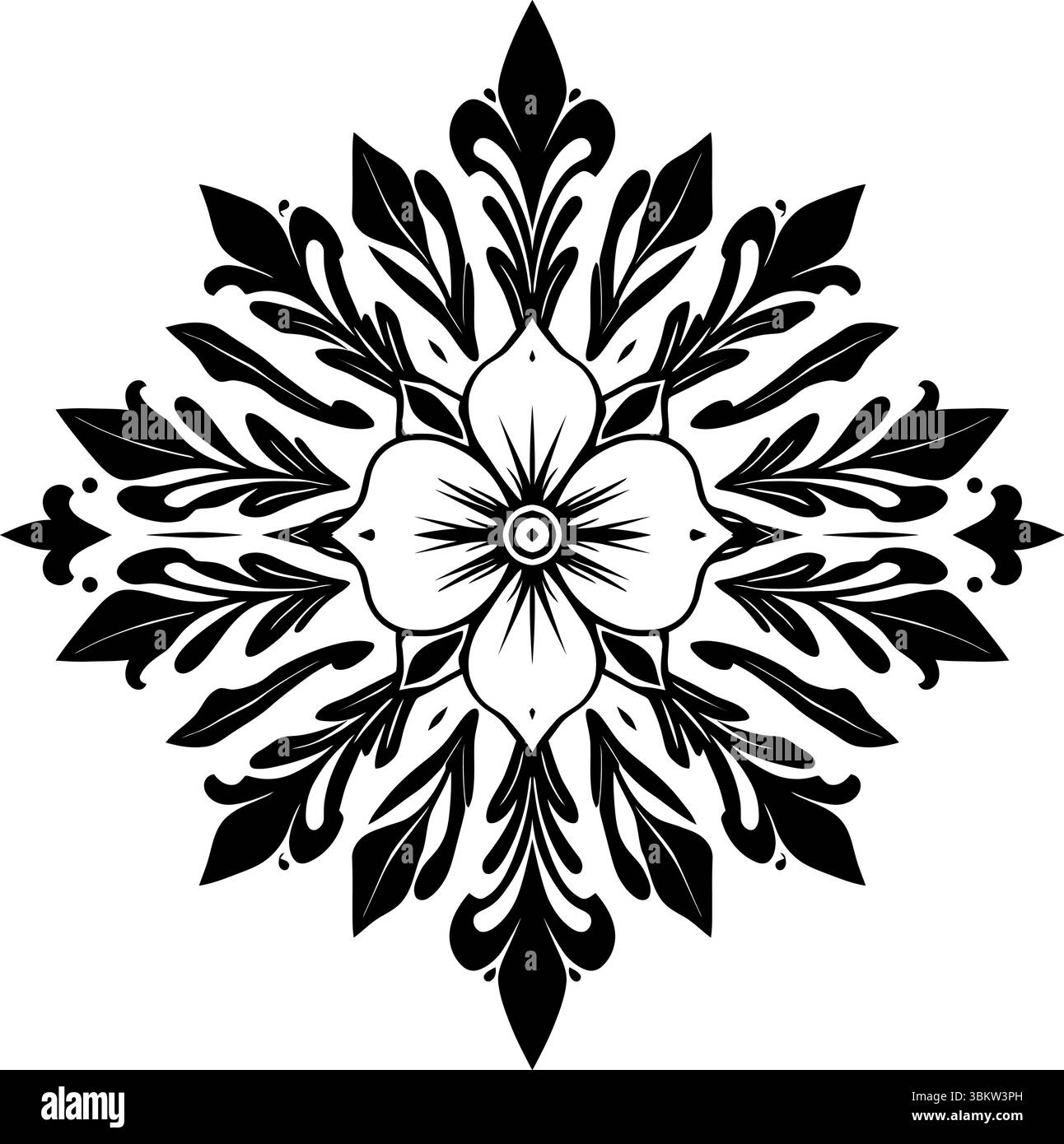 Elegant botanical clip Stock Vector Images - Alamy