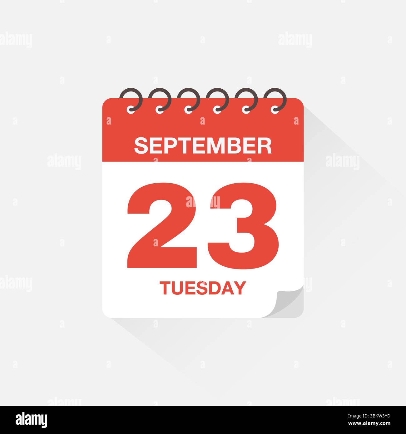 Day calendar with date September 23. Calendar icon vector. Event ...