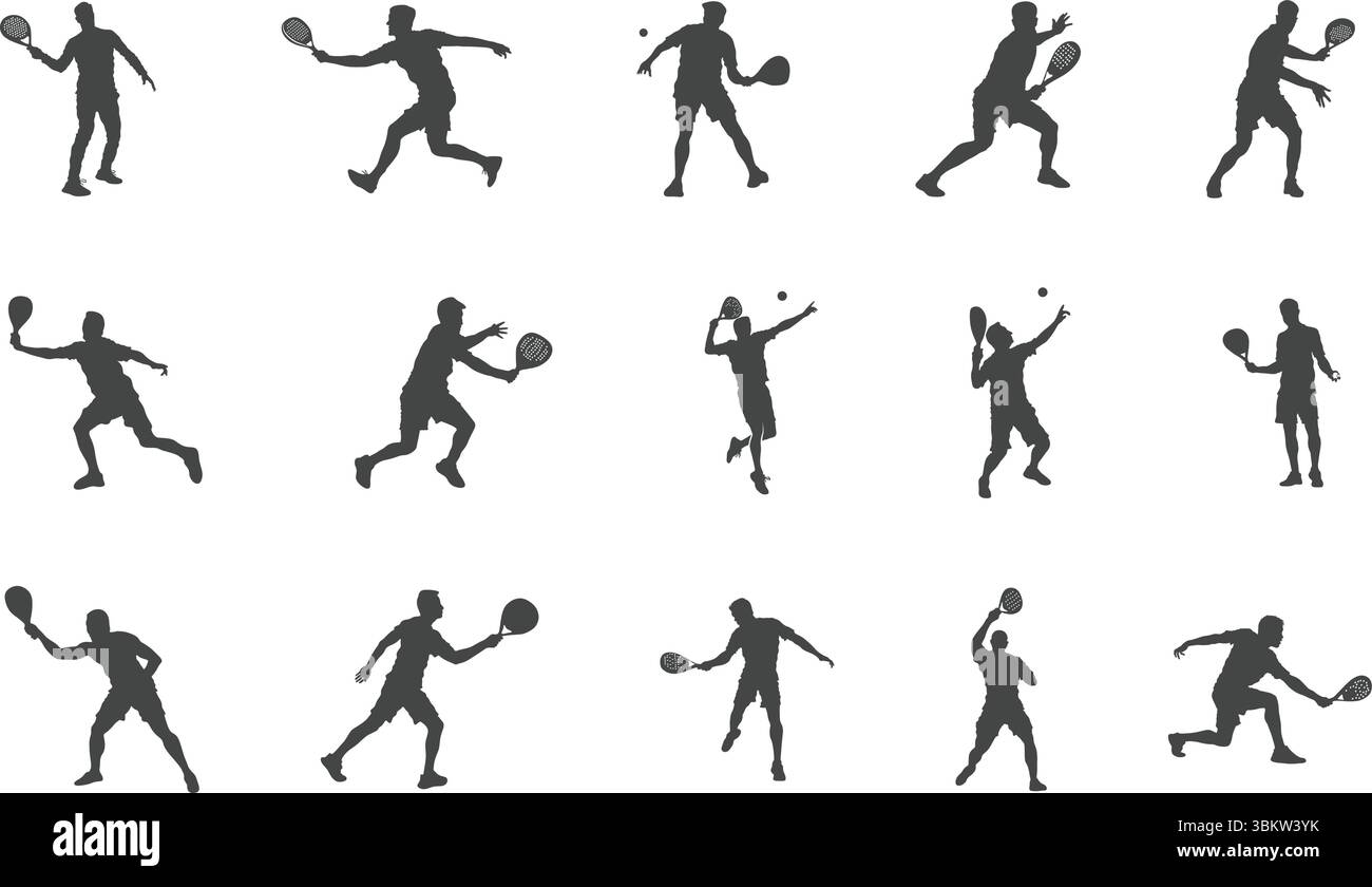 Padel players Stock Vector Images - Alamy