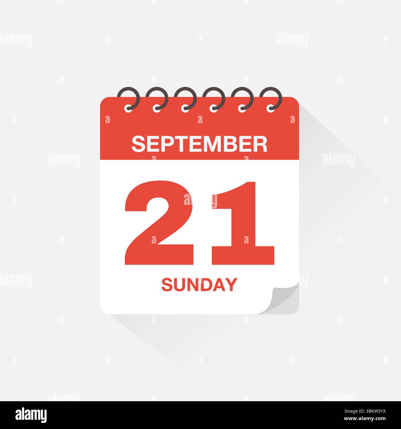 Day calendar with date September 21. Calendar icon vector. Event ...