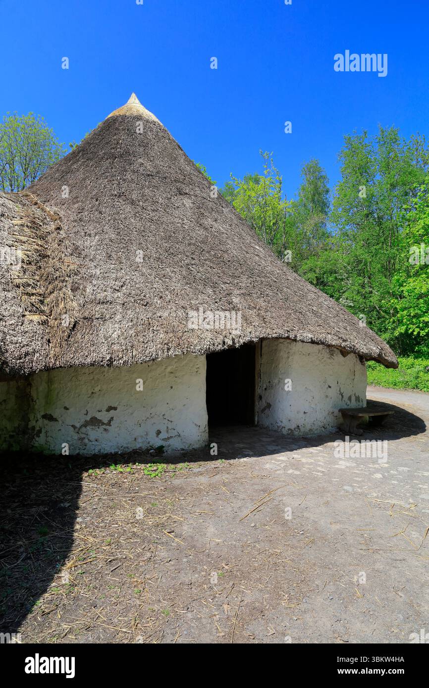 Bryn Eryr iron age Celtic village and roundhouses. St Fagans National ...