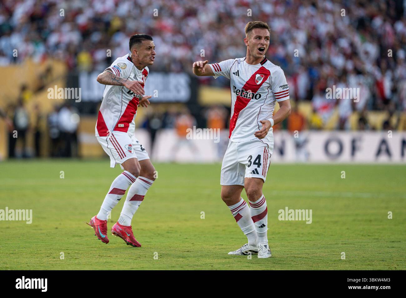 River Plate midfielder Giuliano Galoppo (34) reacts during a 2025 FIFA ...
