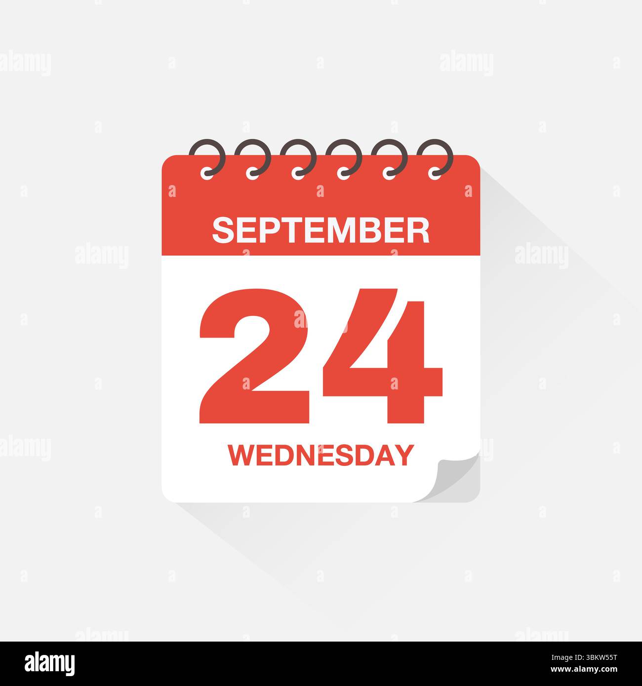 Day calendar with date September 24. Calendar icon vector. Event ...