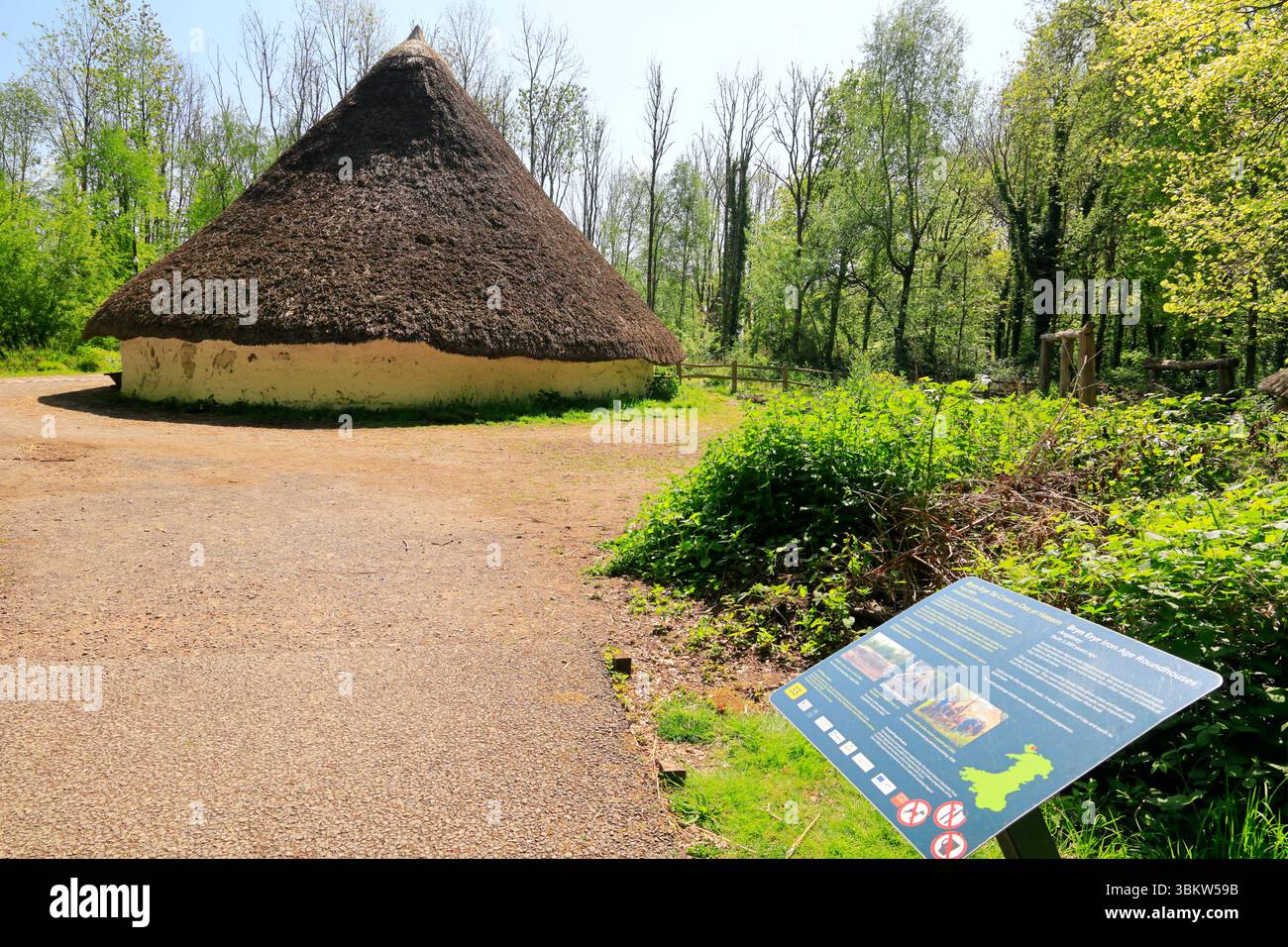 Bryn Eryr iron age Celtic village and roundhouses. St Fagans National ...