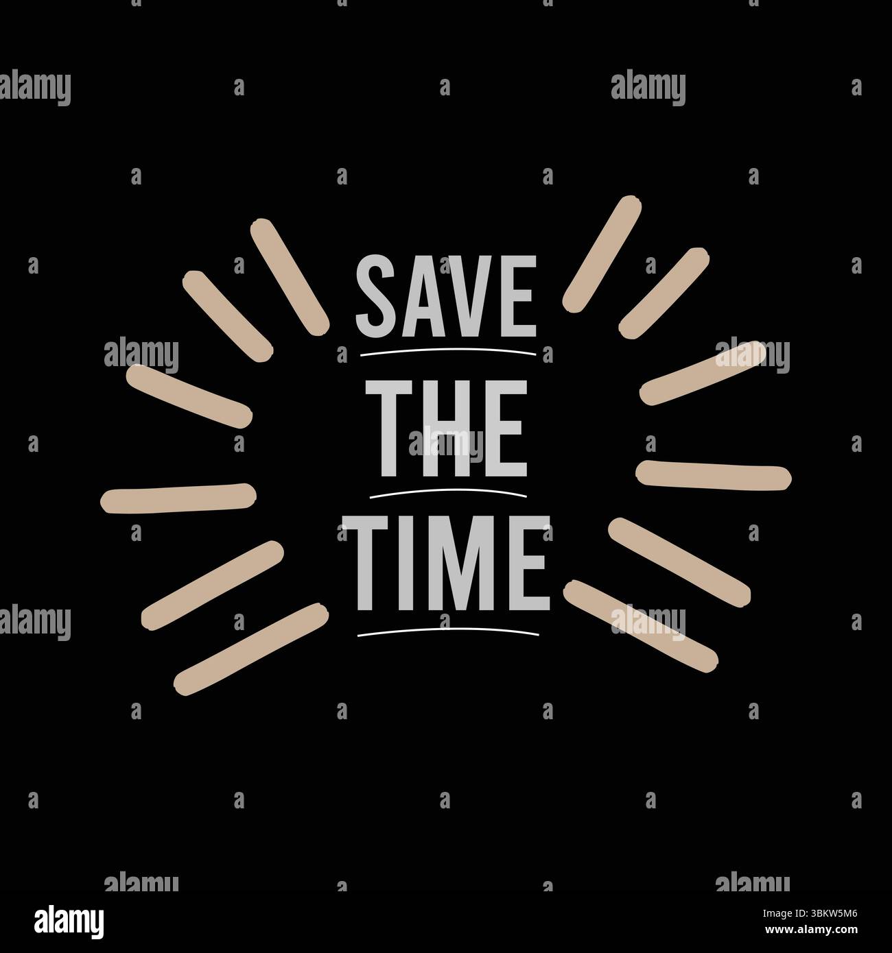 Save the Time with Hand Drawn Text Stock Vector Image & Art - Alamy