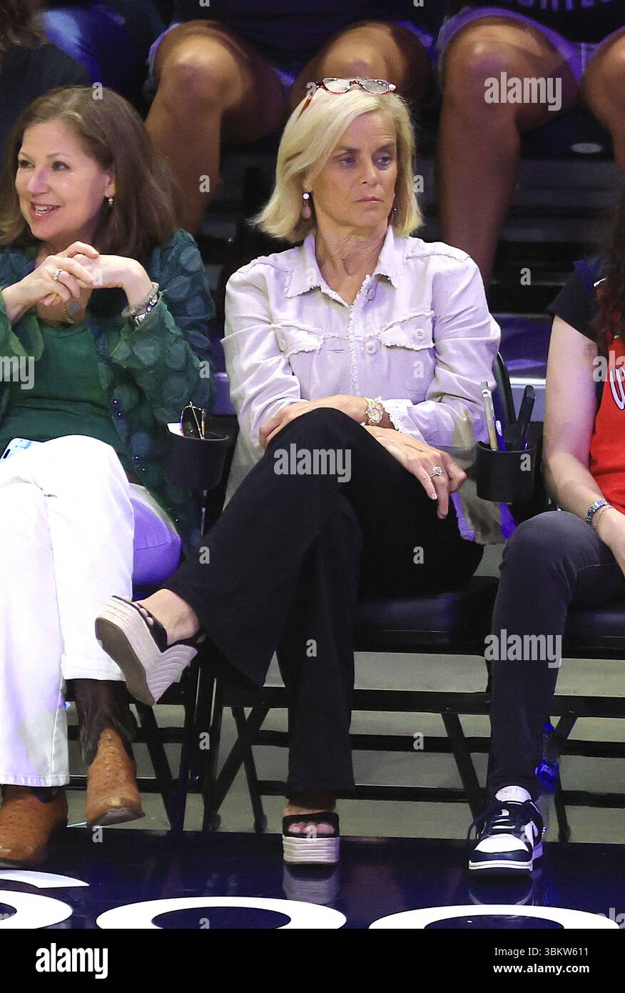 Washington, DC, USA. 22nd June, 2025. Kim Mulkey seen courtside at the ...