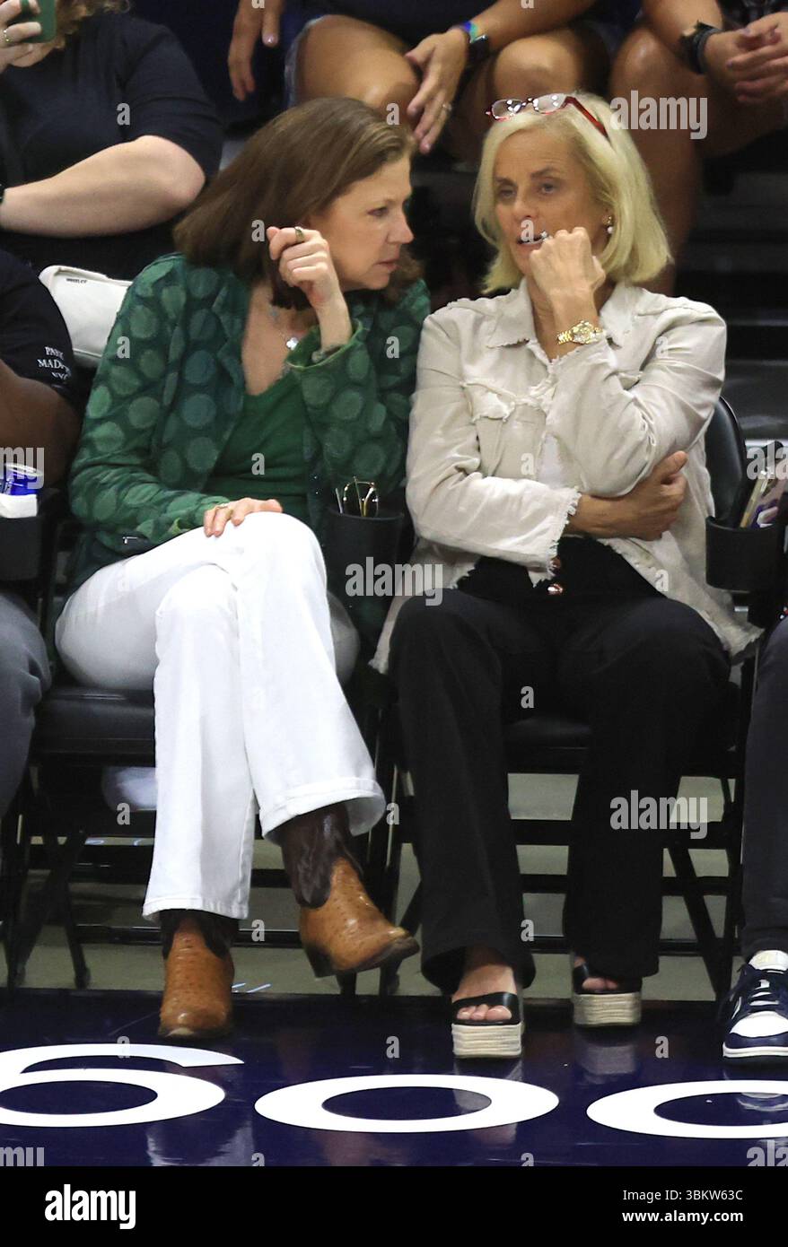 Washington, DC, USA. 22nd June, 2025. Kim Mulkey seen courtside at the ...