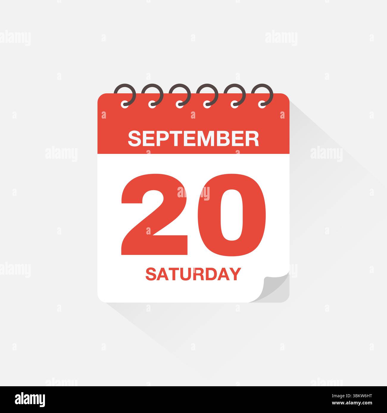 Day calendar with date September 20. Calendar icon vector. Event ...